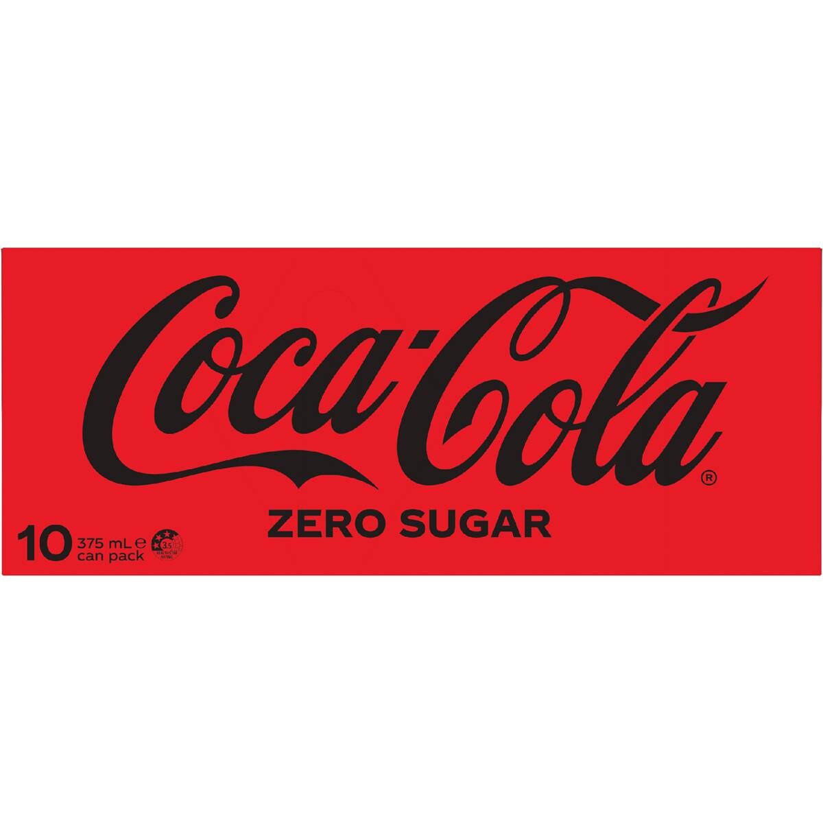 Coca - Cola Zero Sugar Soft Drink Multipack Cans 10 X 375ml | Woolworths