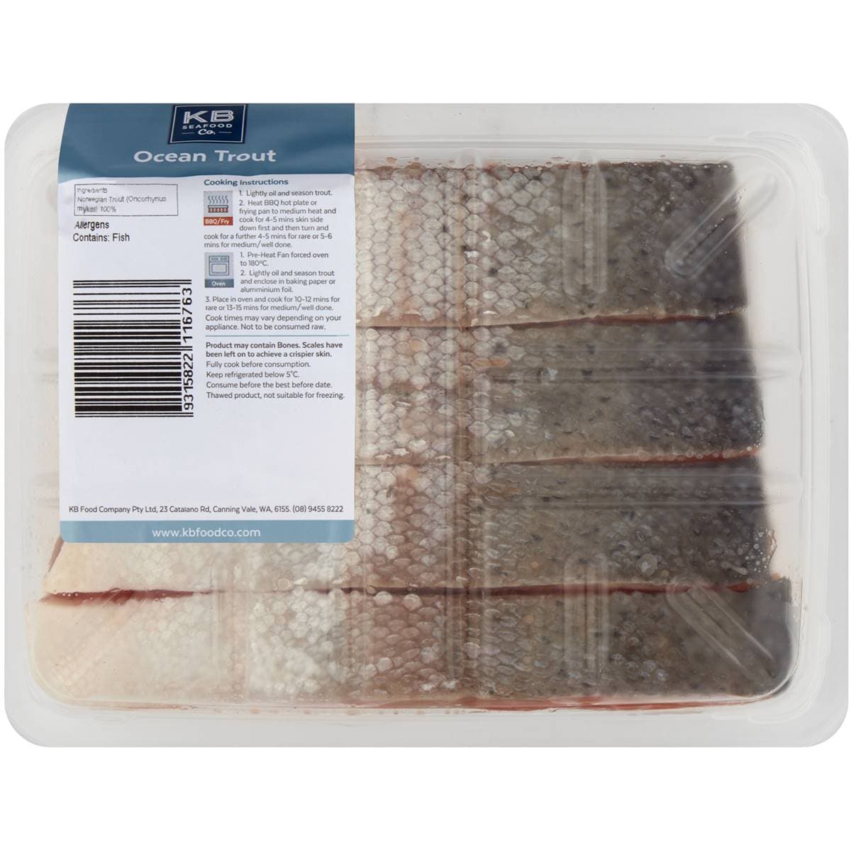 Kb Seafood Co. Ocean Trout 450g | Woolworths