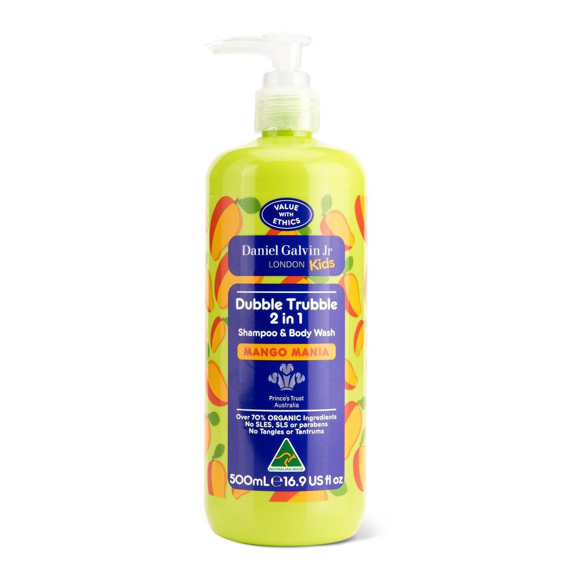 Dubble Trubble Mango Mania Organic 2 In 1 Shampoo & Body Wash 500ml ...