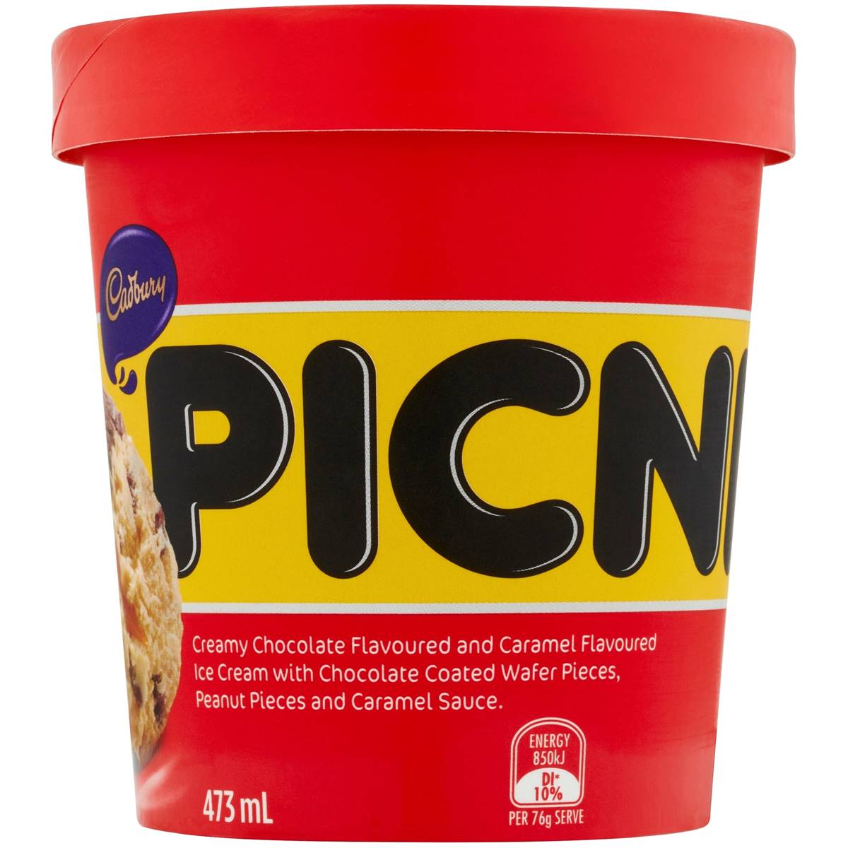 Cadbury Picnic Ice Cream 473ml Tub | Woolworths