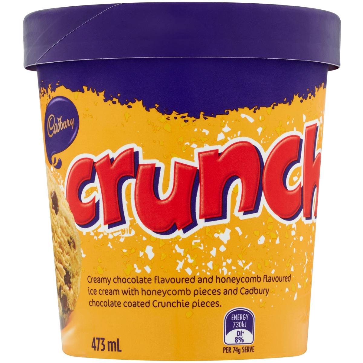 Cadbury Crunchie Ice Cream 473ml Tub | Woolworths