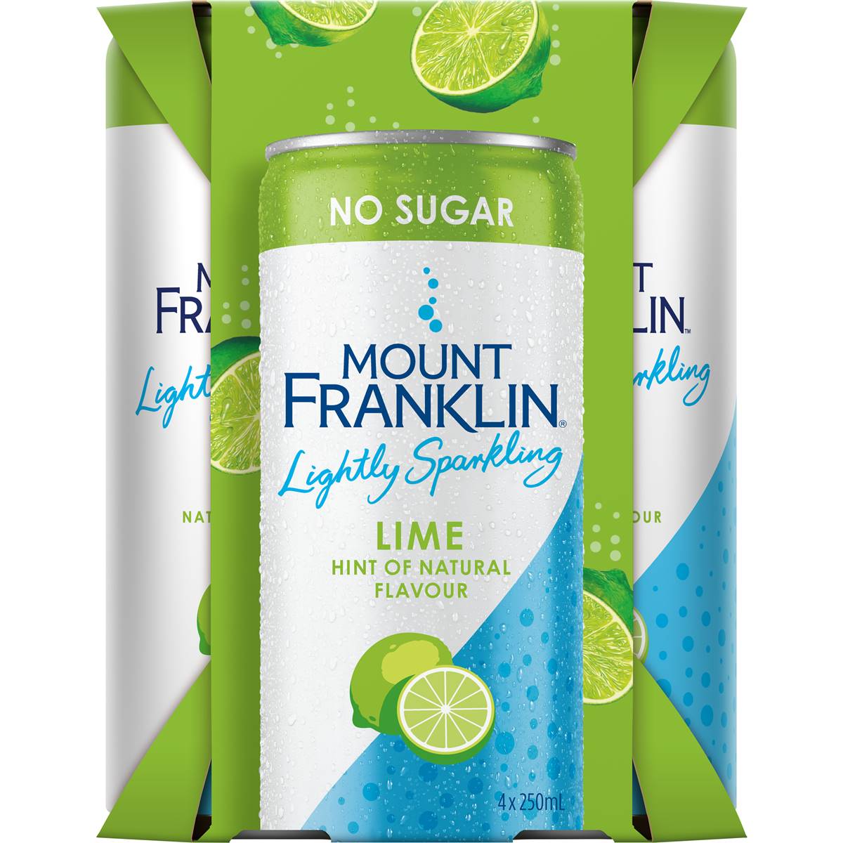 Mount Franklin Lightly Sparkling Water Lime Multipack Mini Cans 250ml ...
