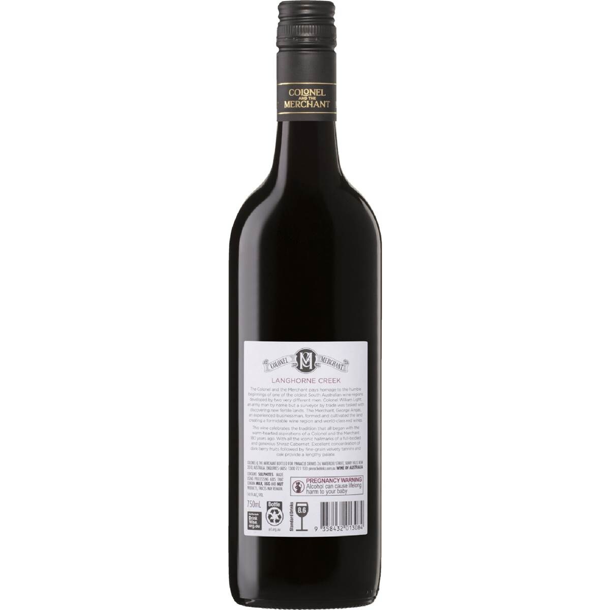 Colonel & The Merchant Shiraz Cabernet 750ml | Woolworths
