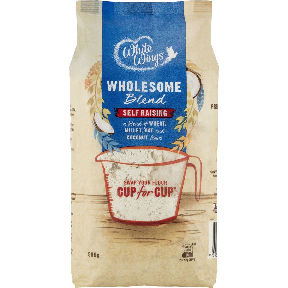 White Wings Wholesome Blend Self Raising Flour 500g | Woolworths