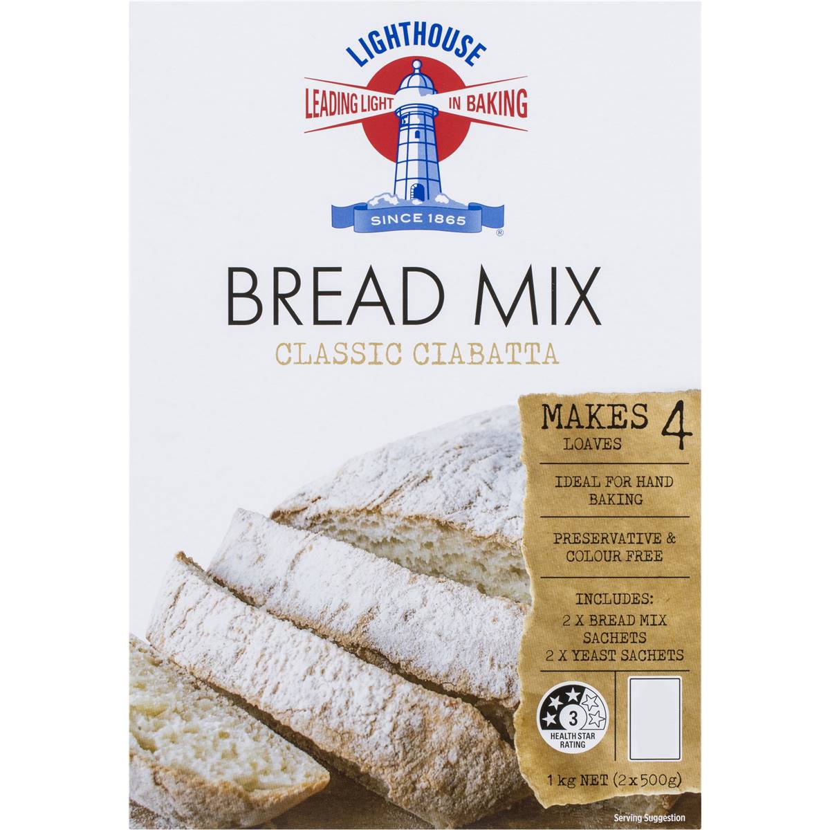 Lighthouse Ciabatta Bread Mix 1kg | Woolworths