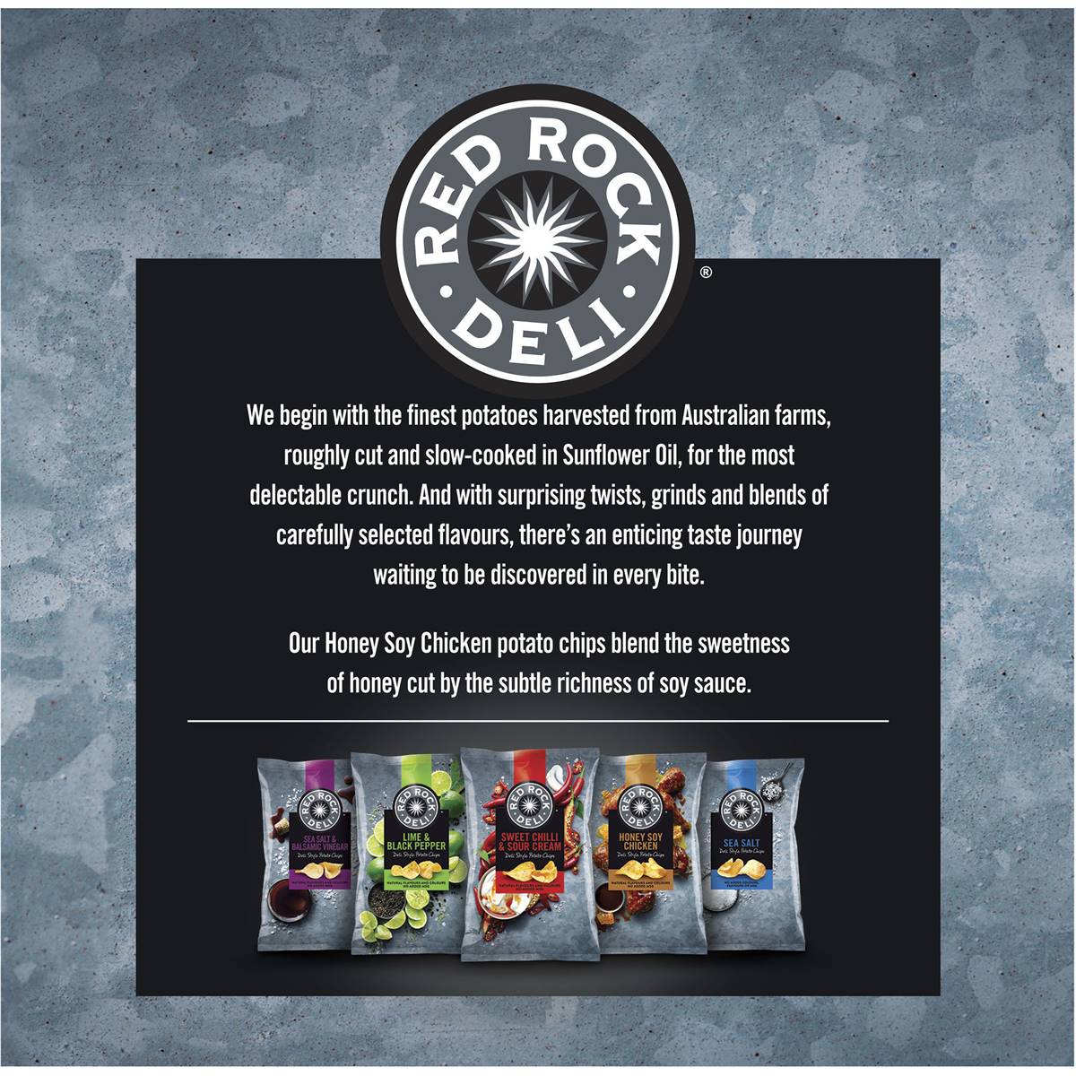 Red Rock Deli Potato Chips Multipack Honey Soy Chicken - Deli Style 28g ...
