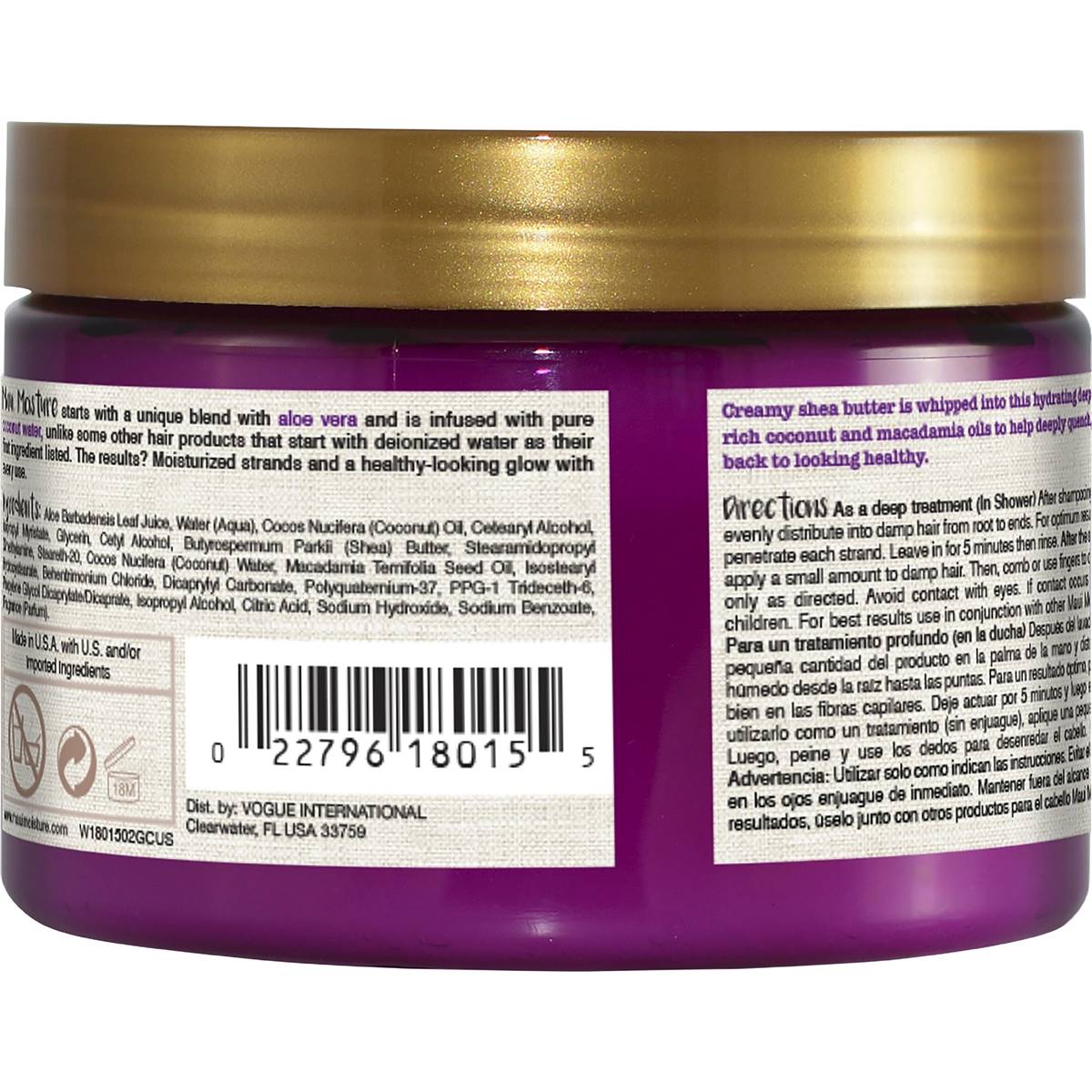 Maui Moisture Heal & Hydrate Shea Butter Hair Mask For Damaged Hair ...
