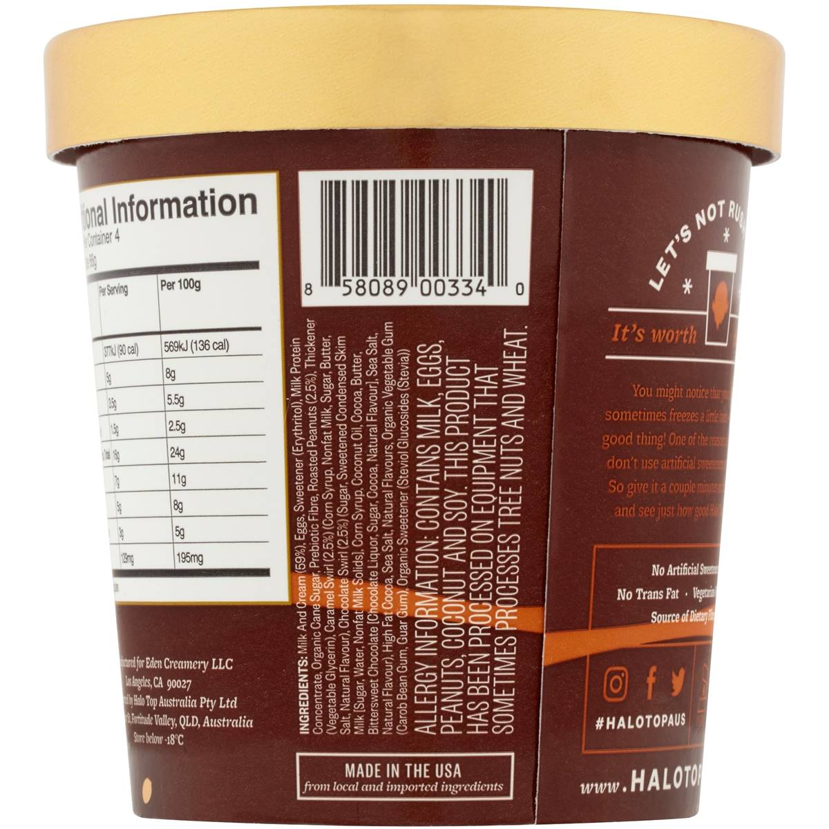 Halo Top Candy Bar 473ml | Woolworths