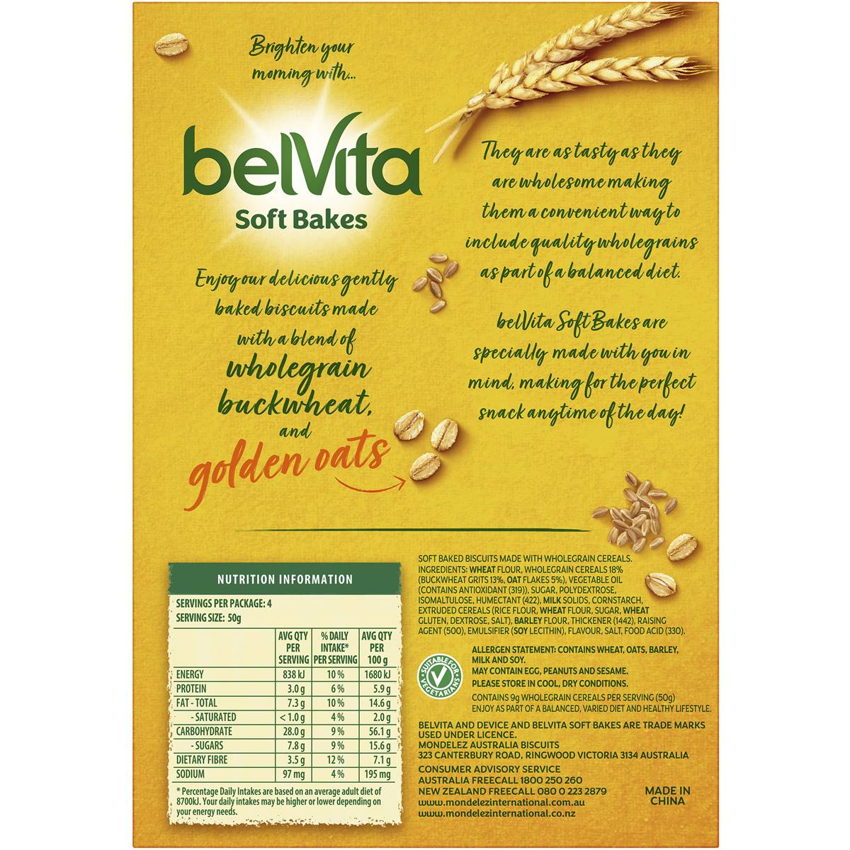Belvita Golden Oats Soft Bake Biscuits 200g | Woolworths