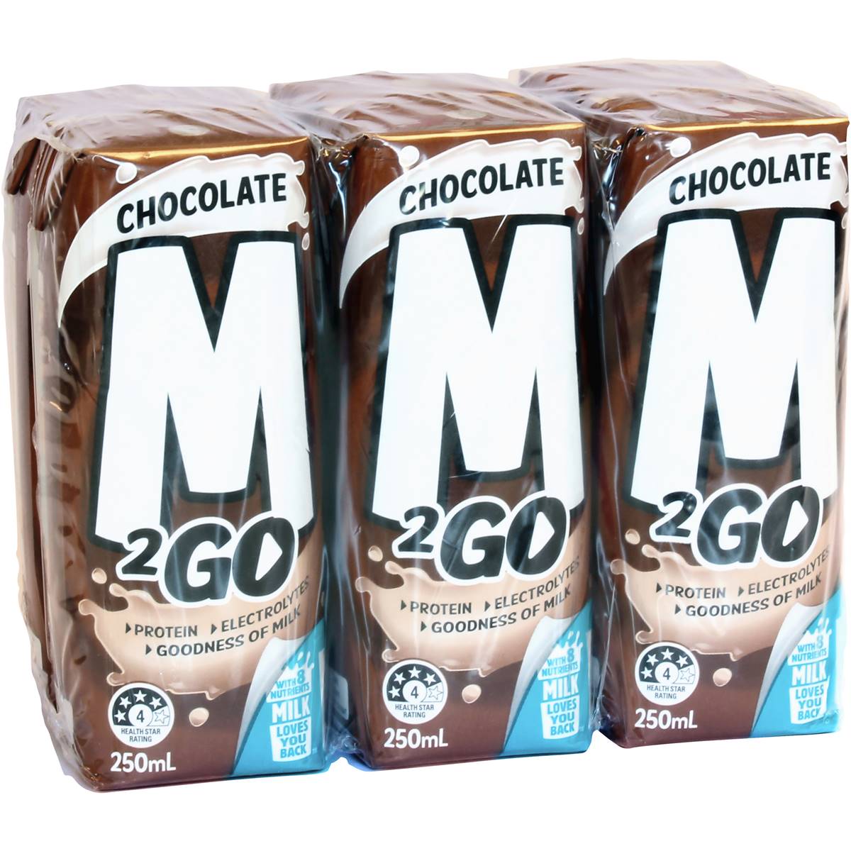 M2go Flavoured Milk Chocolate 6x250ml | Woolworths