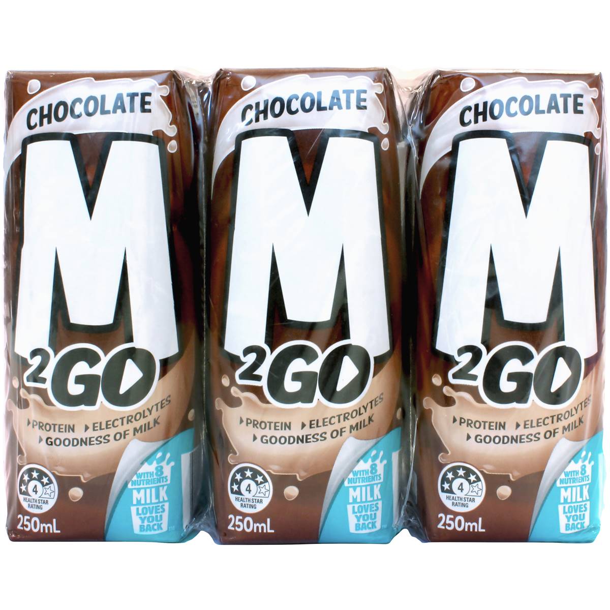 M2go Flavoured Milk Chocolate 6x250ml | Woolworths