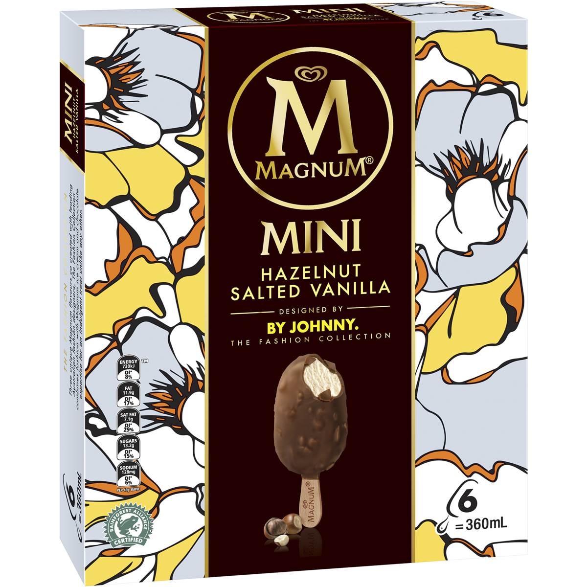 Magnum Mini Ice Cream Hazlenut Salt Vanilla 6 Pack 360ml | Woolworths