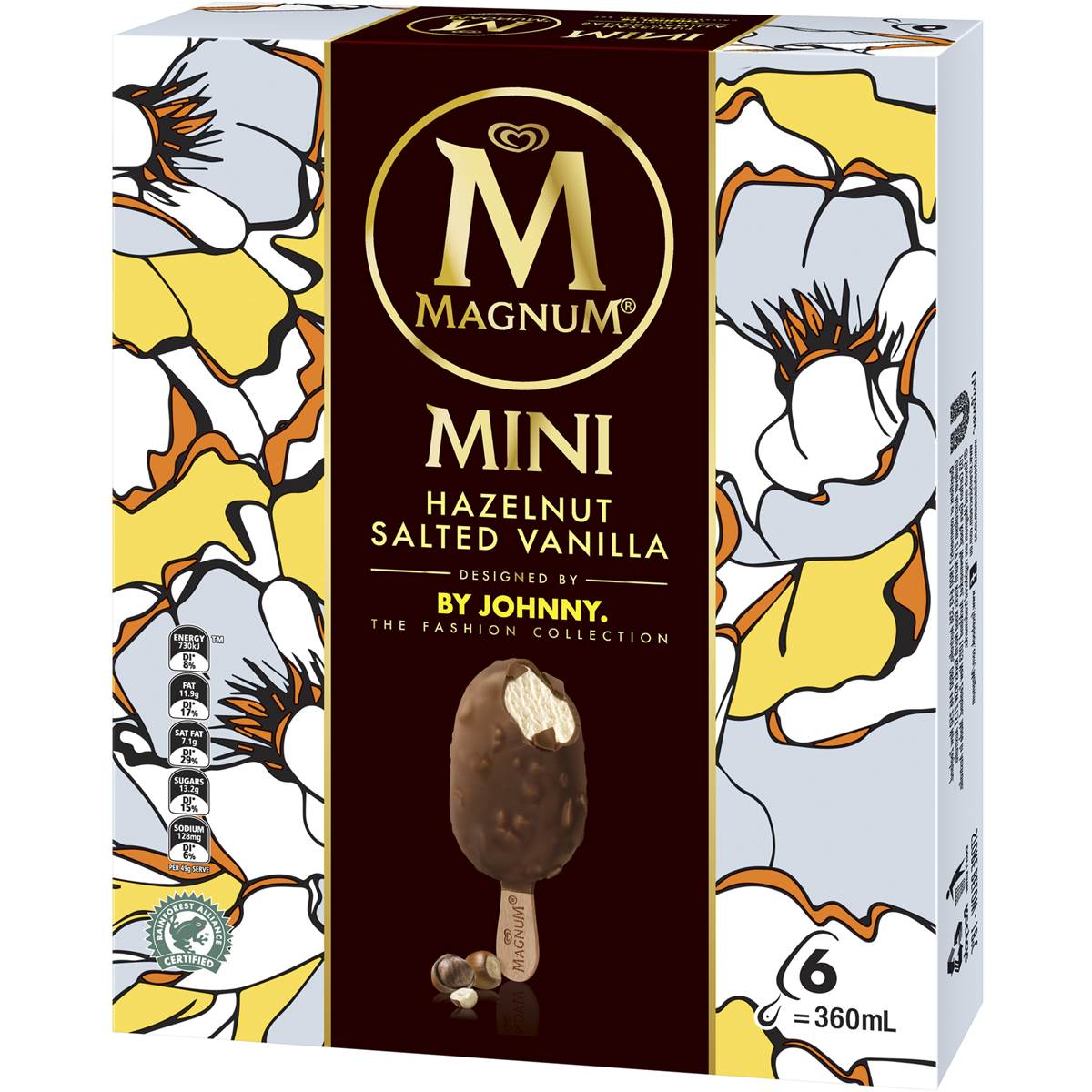 Magnum Mini Ice Cream Hazlenut Salt Vanilla 6 Pack 360ml | Woolworths