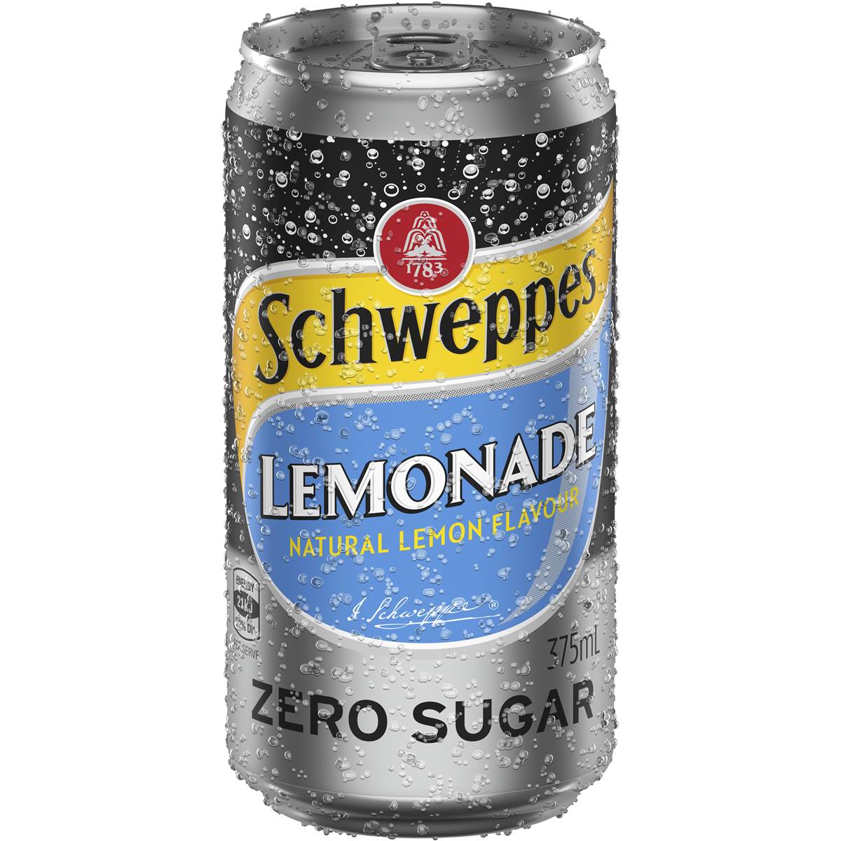 Schweppes Zero Sugar Lemonade Soft Drink Cans Multipack 375ml X 10 Pack ...