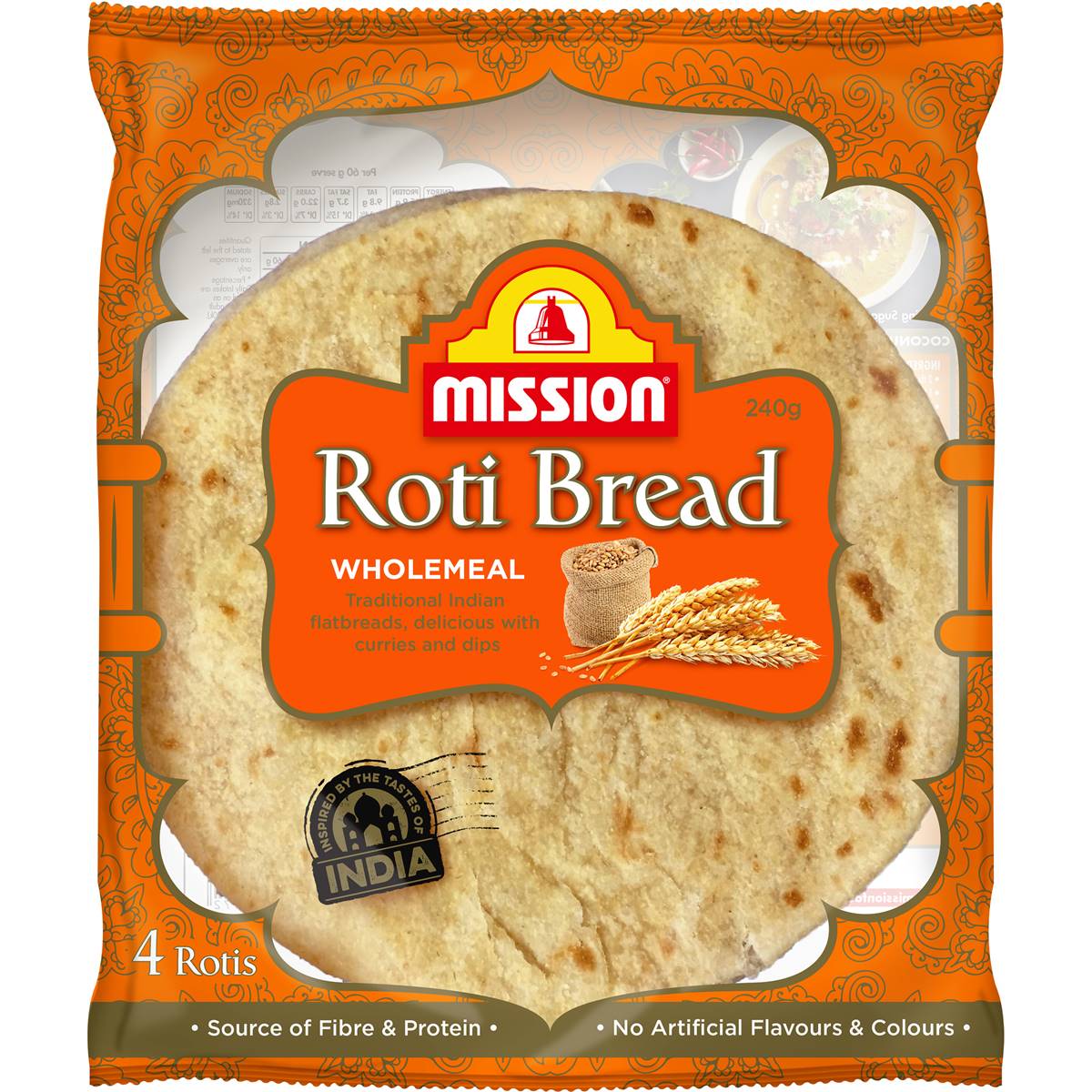 Mission Wholemeal Roti 240g | Woolworths