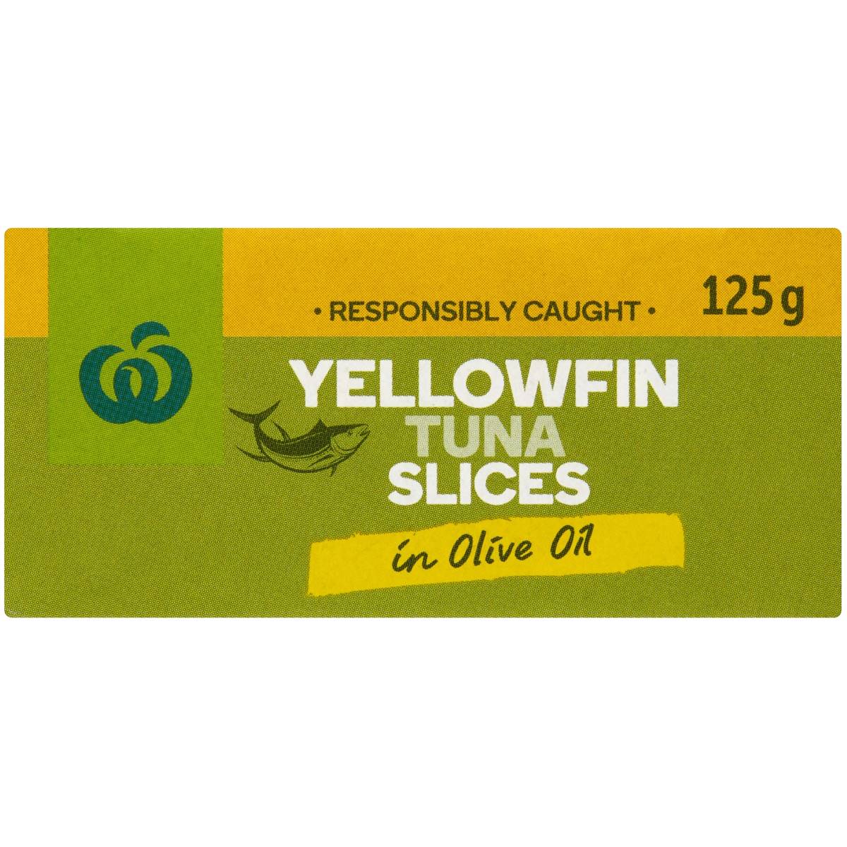 Woolworths Yellowfin Tuna Slices In Olive Oil 125g | Woolworths
