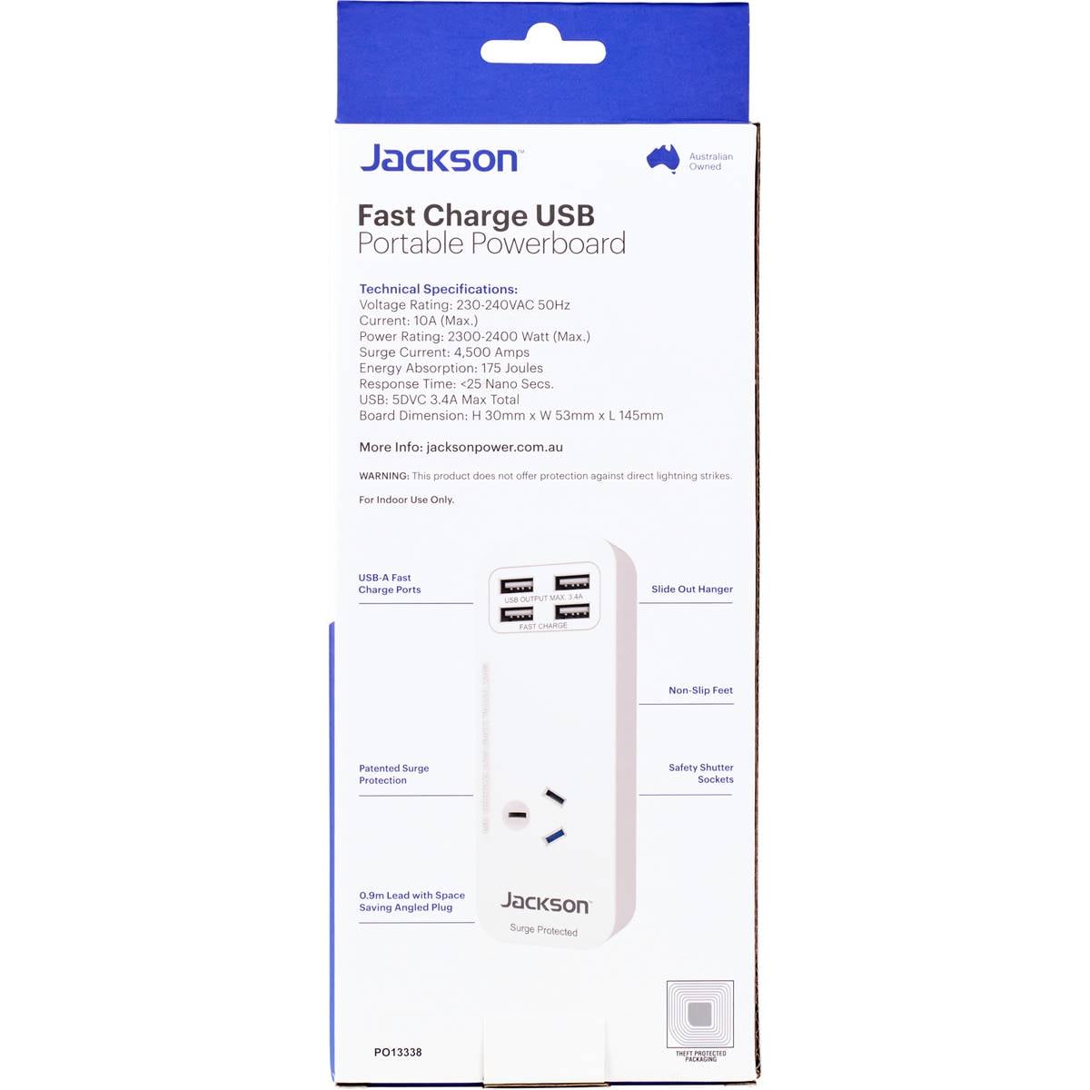 Jackson 4 Usb Outlet Portable Powerboard Each | Woolworths