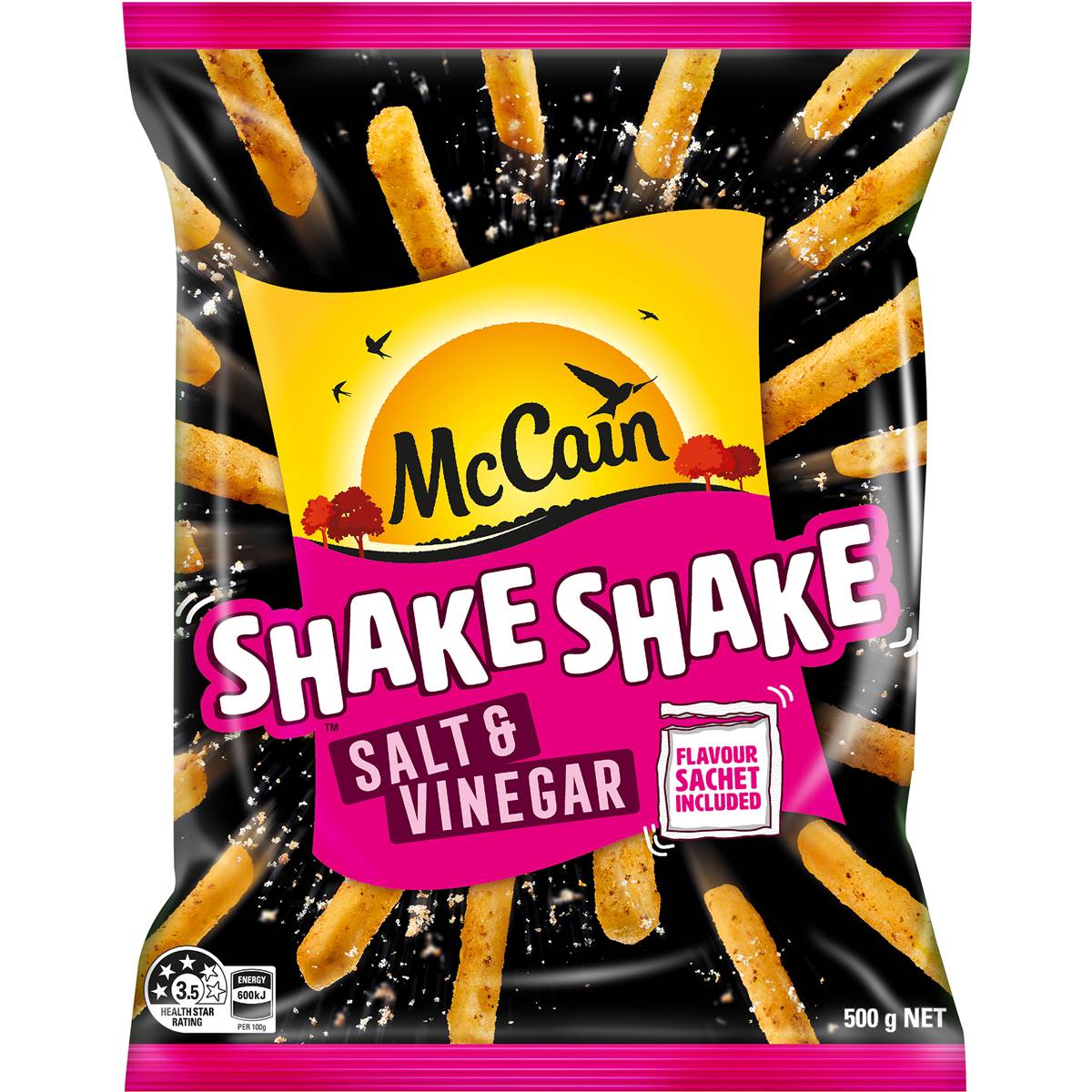 Mccain Shake Shake Fries Salt & Vinegar 500g | Woolworths