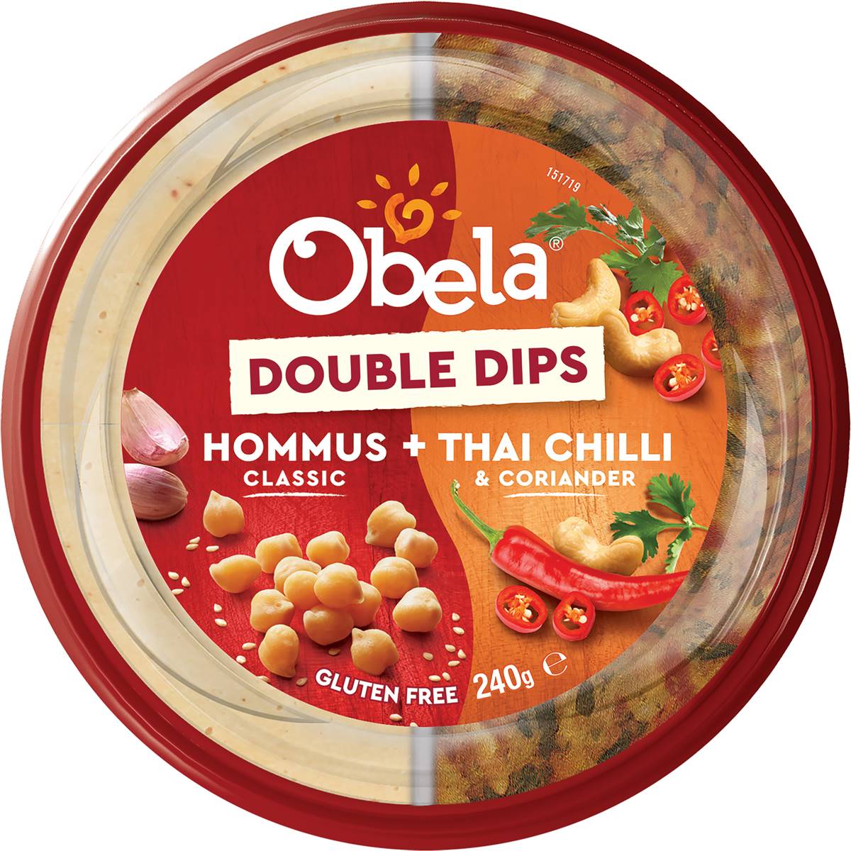 Obela Doubles Hommus & Thai Chilli 240g | Woolworths