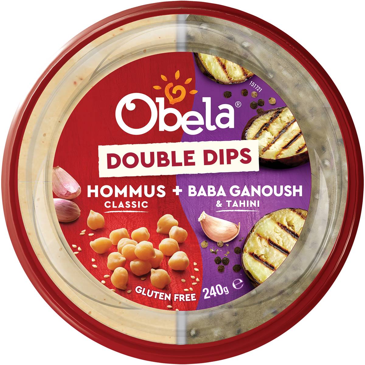 Obela Doubles Hommus & Baba Ganoush 240g | Woolworths