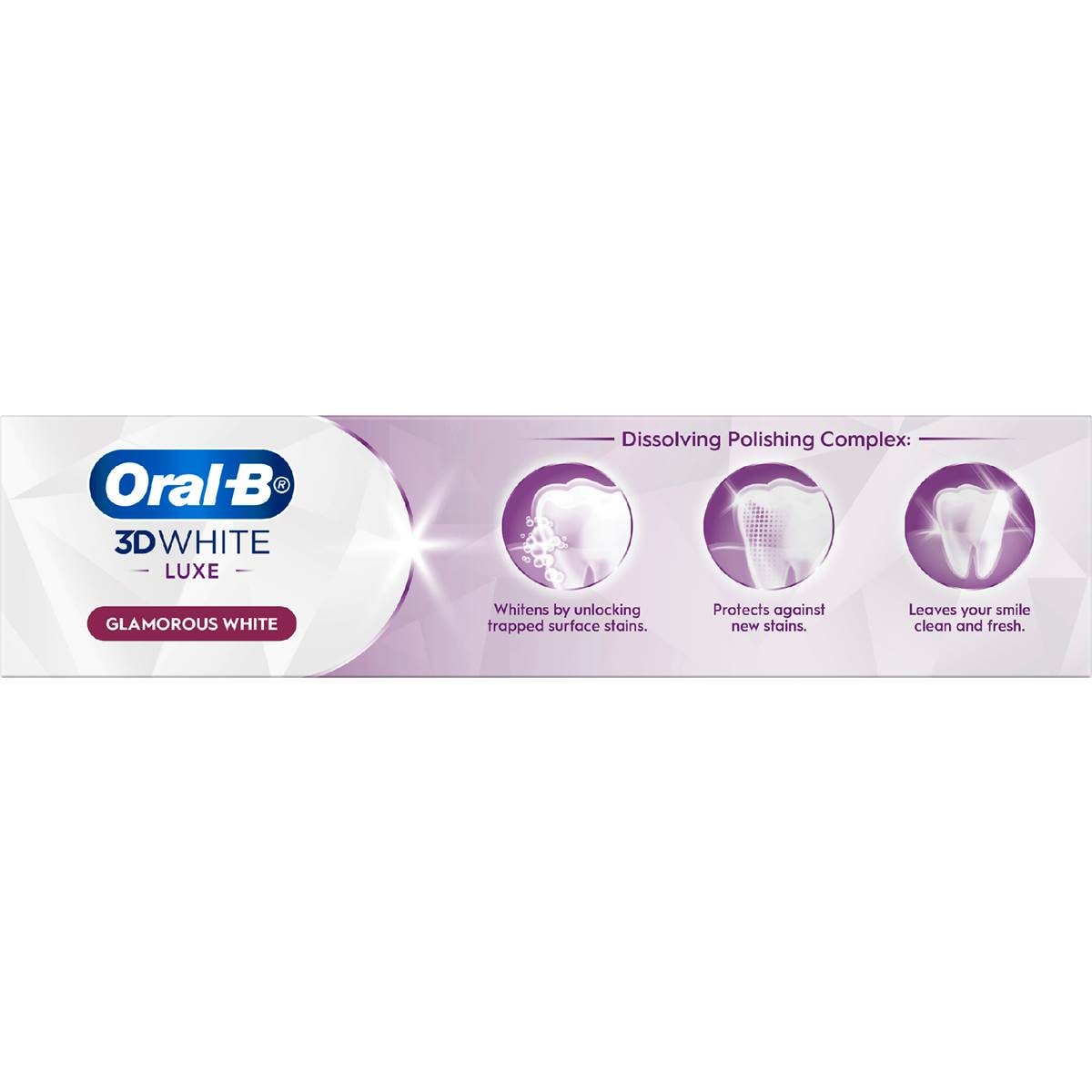 Oral-b 3d White Luxe Glamorous White Fluoride Whitening Toothpaste 95g ...