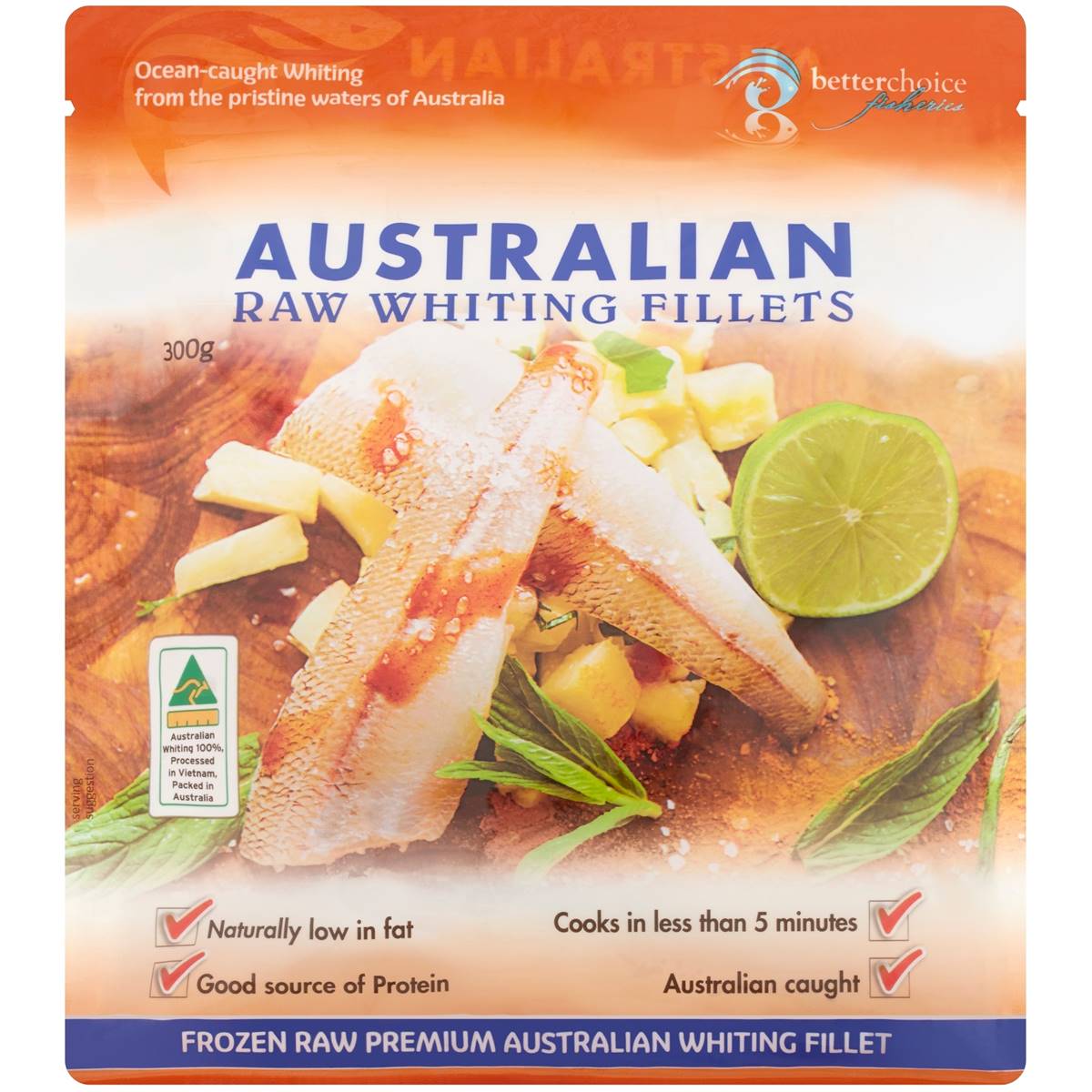 Better Choice Fisheries Raw Whiting Fillets 300g | Woolworths