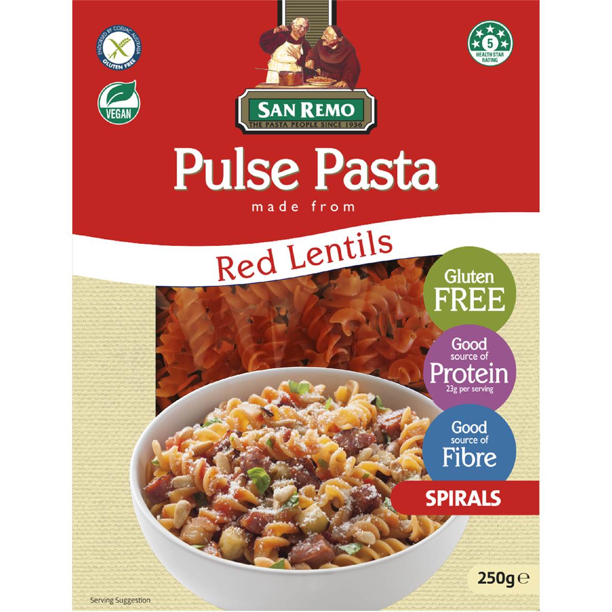 San Remo Pulse Pasta Red Lentils 250g | Woolworths