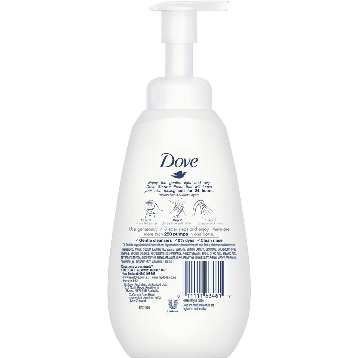 Dove Body Wash Shower Foam Deep Moisture 400ml Woolworths