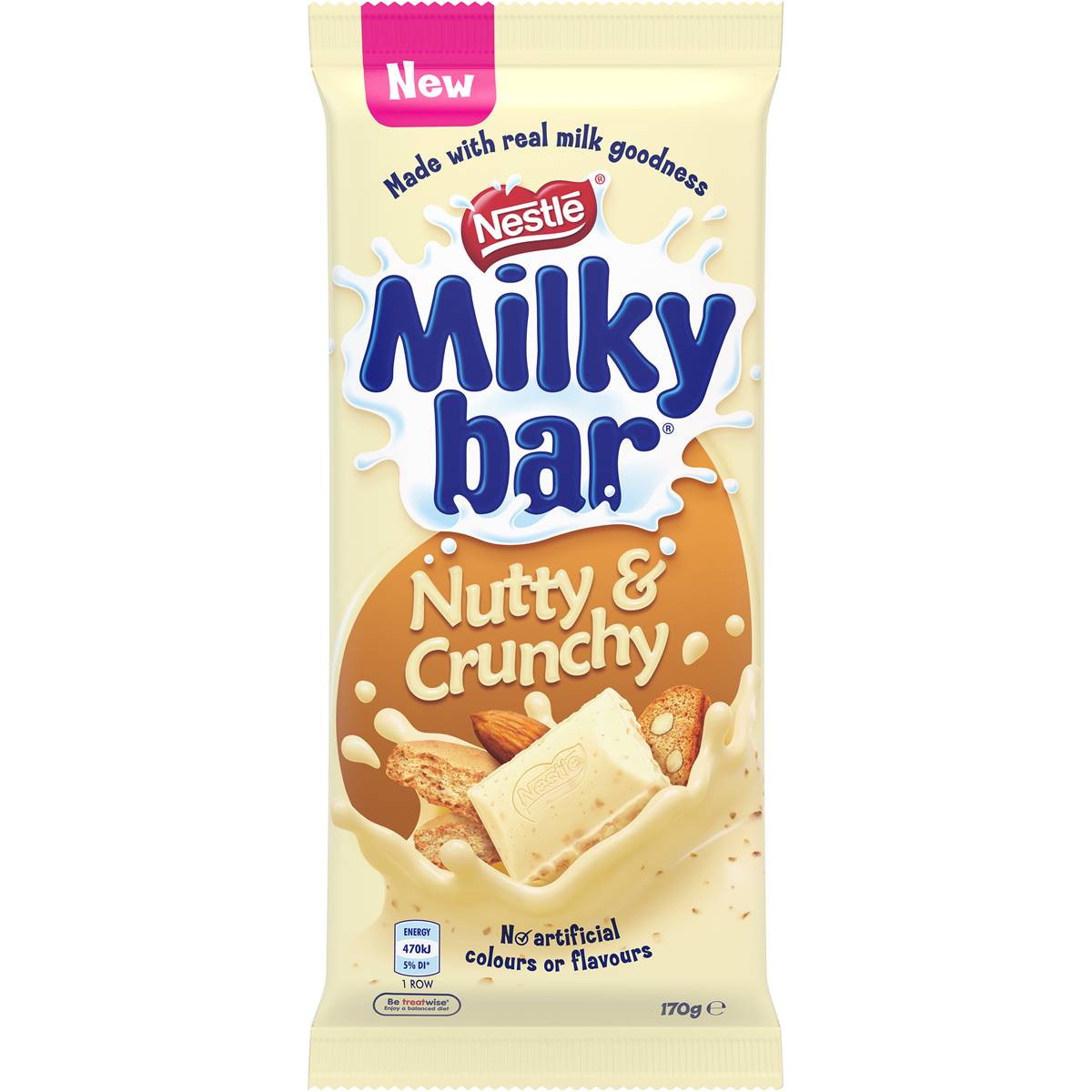 Nestle Milky Bar Nutty And Crunchy 170g | Woolworths