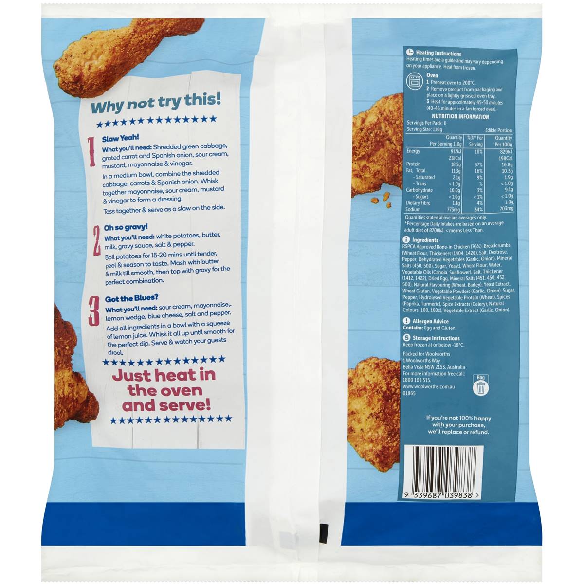 Woolworths Southern Style Crumbed Chicken Pieces 850g | Woolworths