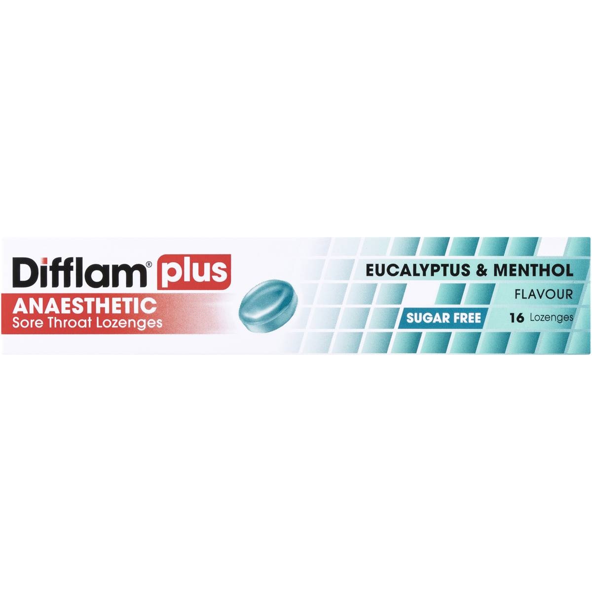 Difflam Plus Anaesthetic Lozenges Menthol & Eucalyptus 16 Pack | Woolworths