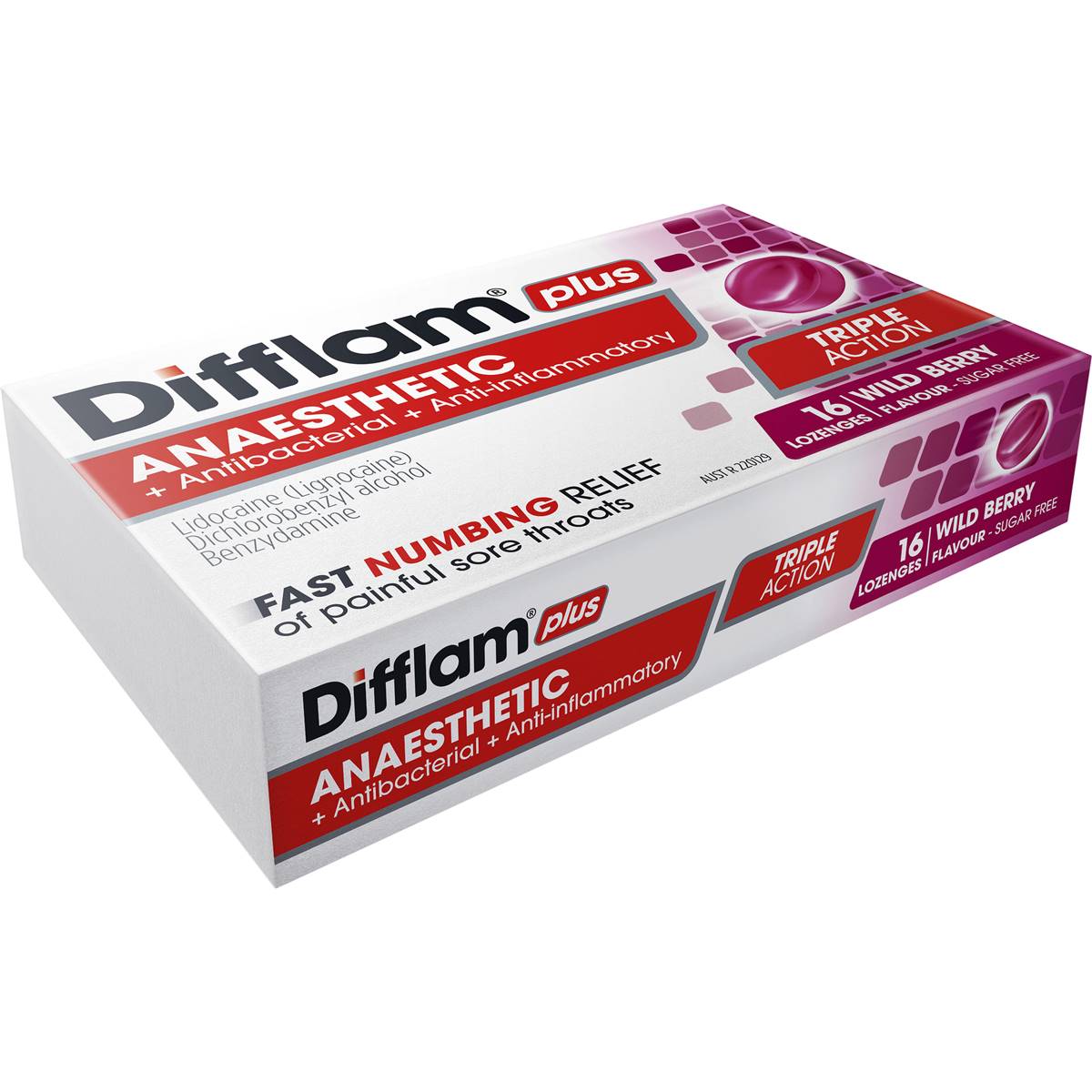 Difflam Plus Sore Throat Lozenges + Anaesthetic Berry 16 Pack | Woolworths