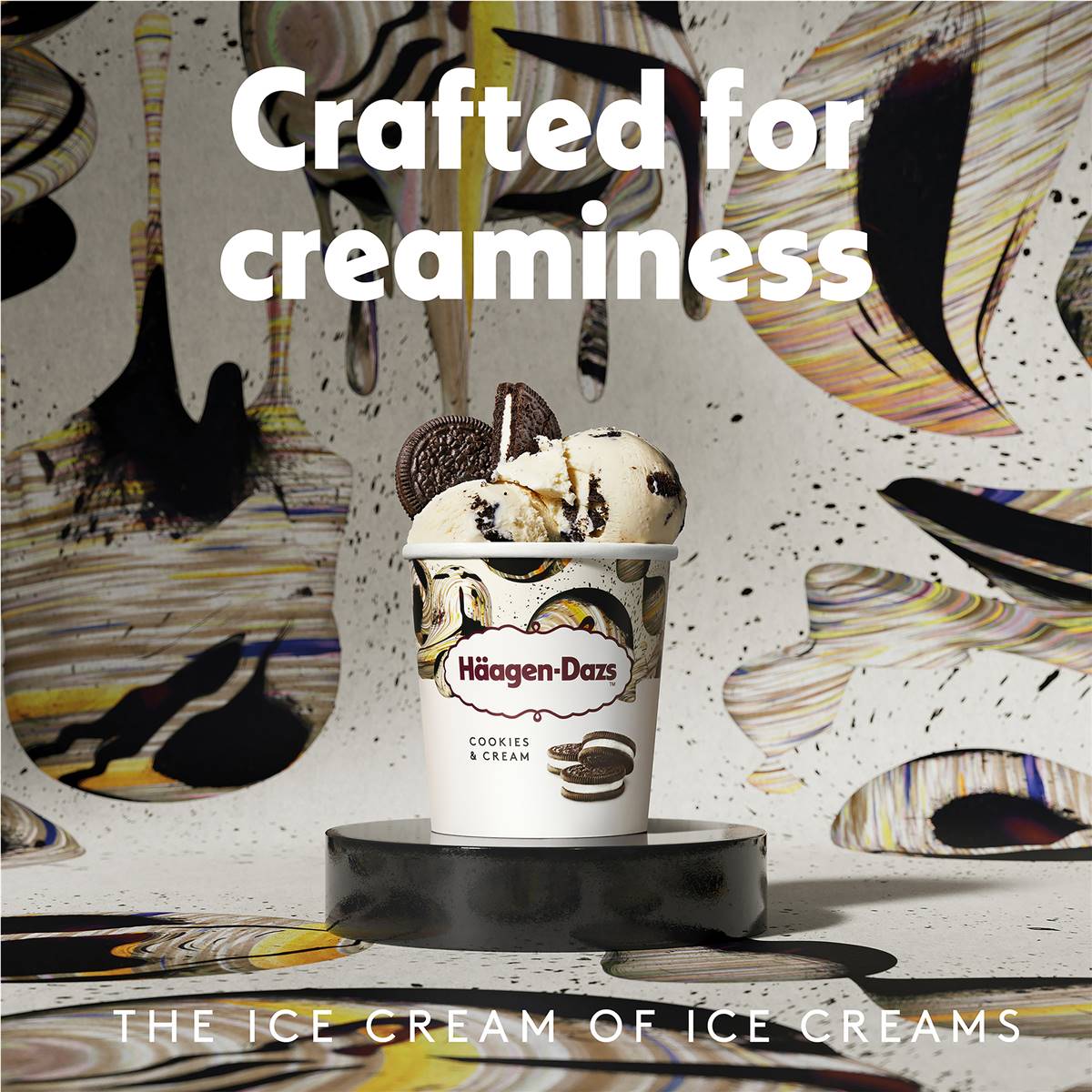 Haagen Dazs Cookies And Cream Ice Cream Tub 457ml Woolworths
