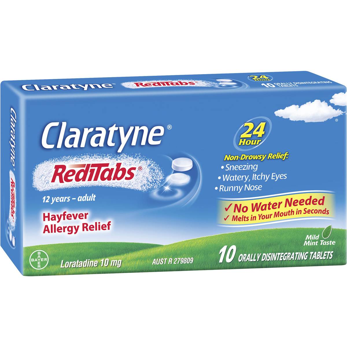Claratyne Hayfever Allergy Relief Antihistamine Redtiabs 10 Pack ...
