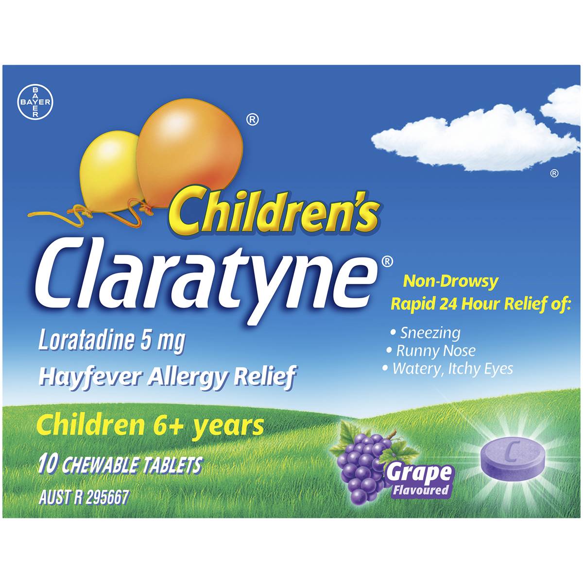 Claratyne Children's Hayfever Allergy Relief Antihistamine Tablets 10 ...