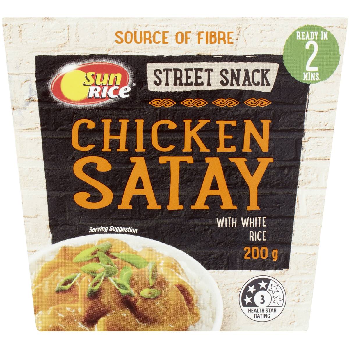 Sunrice Street Snack Chicken Satay 200g | Woolworths