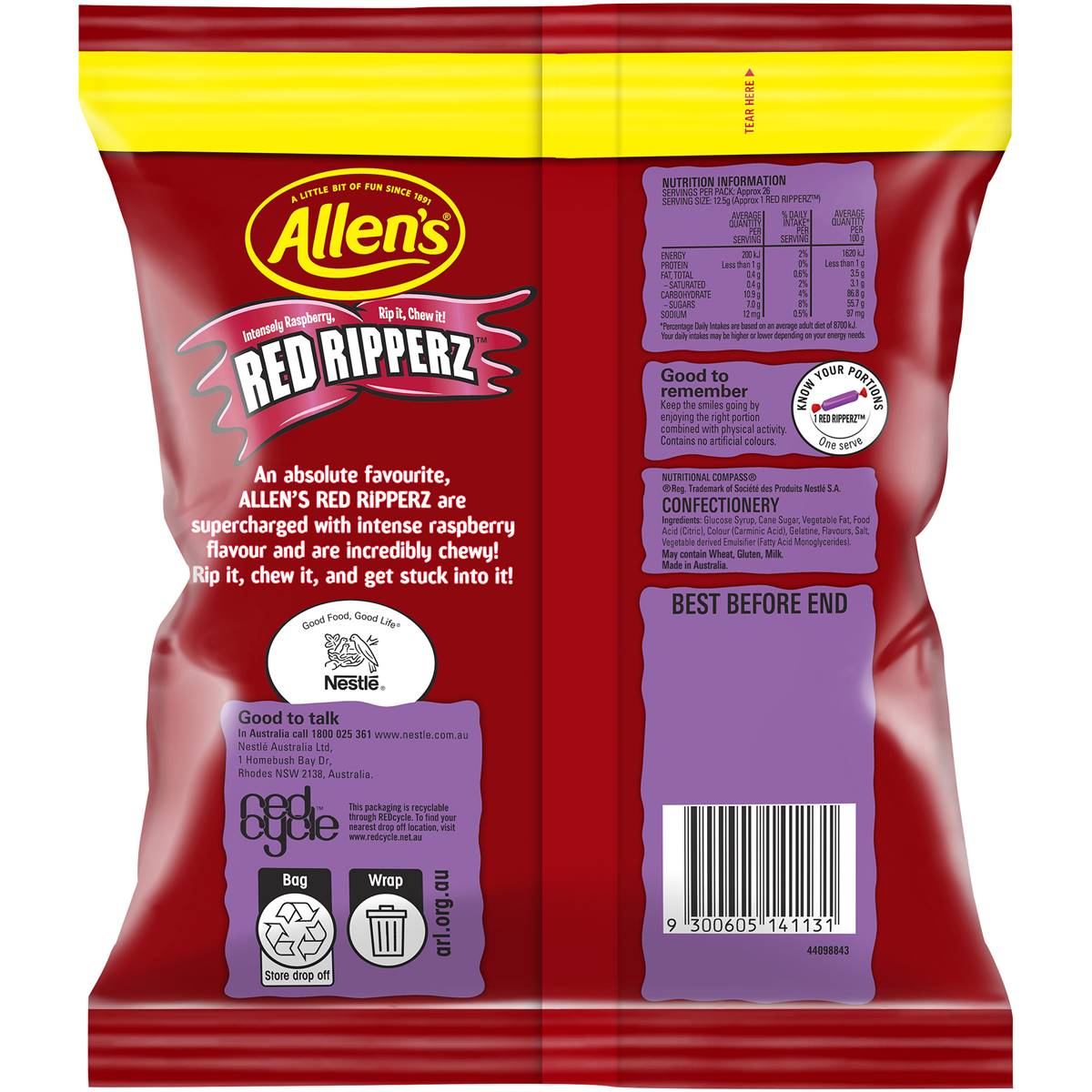 Allen's Red Ripperz Lollies 330g | Woolworths