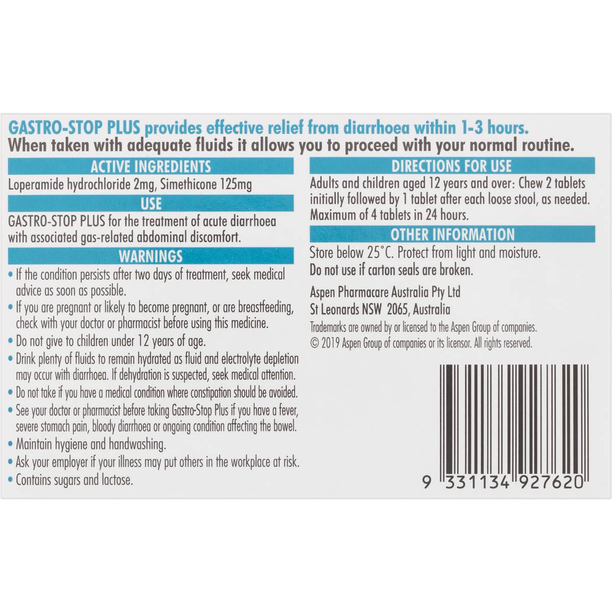 Gastro-stop Plus 6 Pack | Woolworths