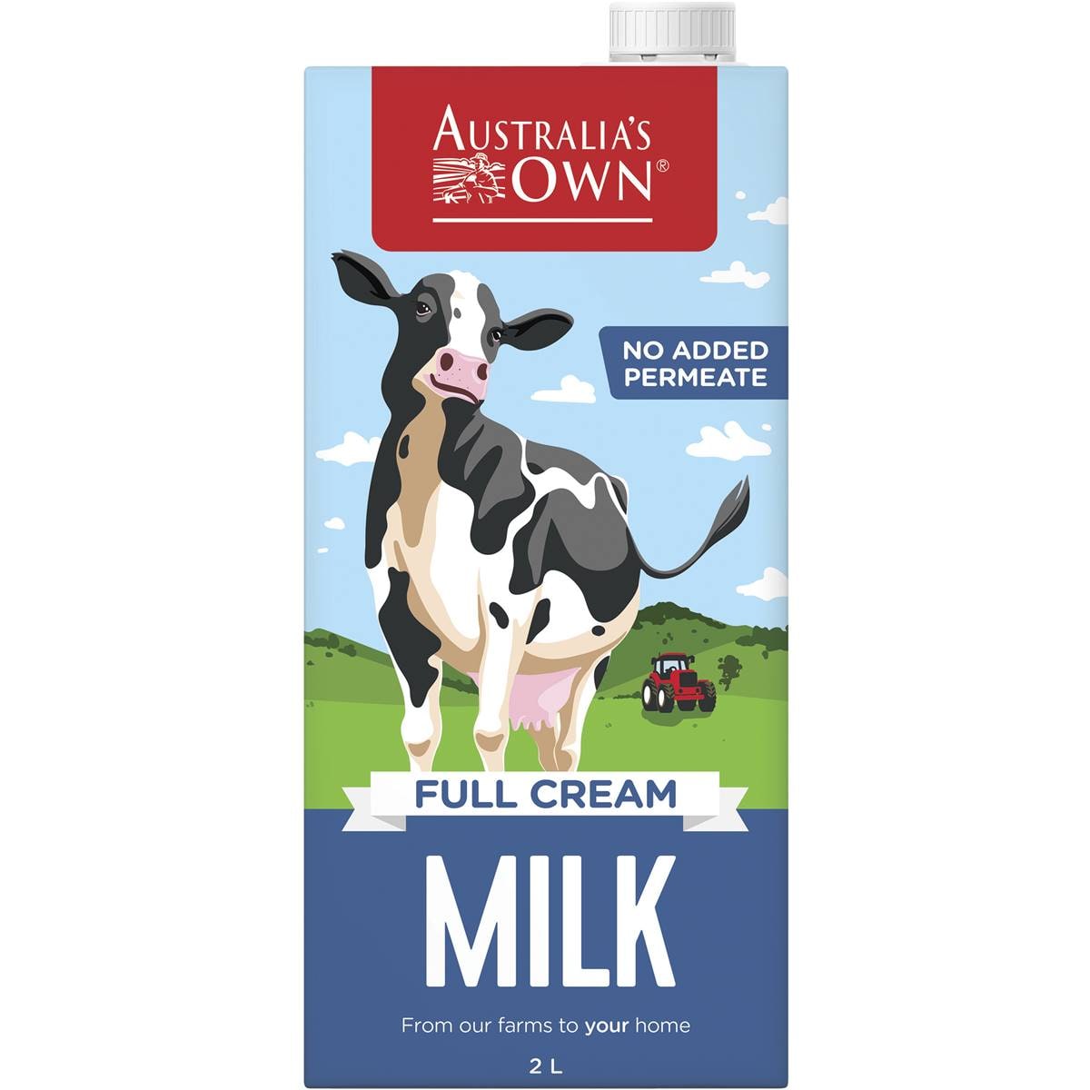 Australia's Own Full Cream Uht Milk 2l | Woolworths