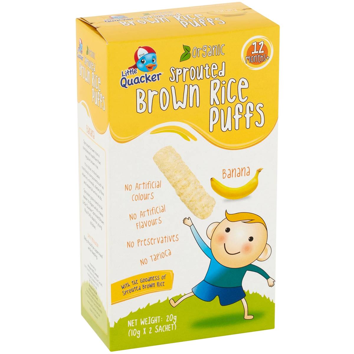 Little Quacker Rice Puffs Banana 20g | Woolworths