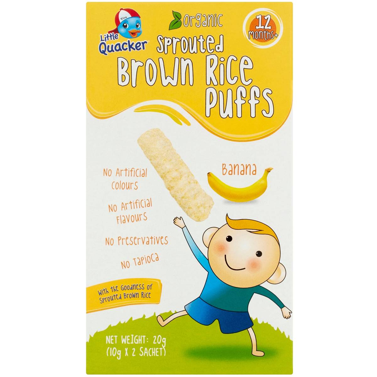 Little Quacker Rice Puffs Banana 20g | Woolworths