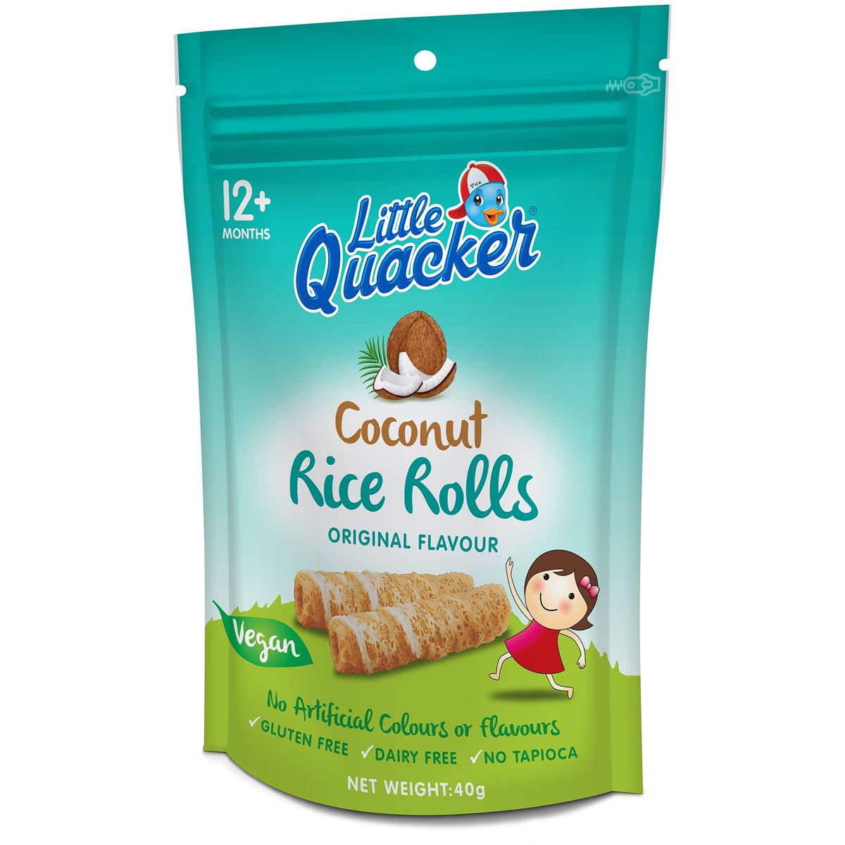 Little Quacker Coconut Rice Rolls 40g | Woolworths