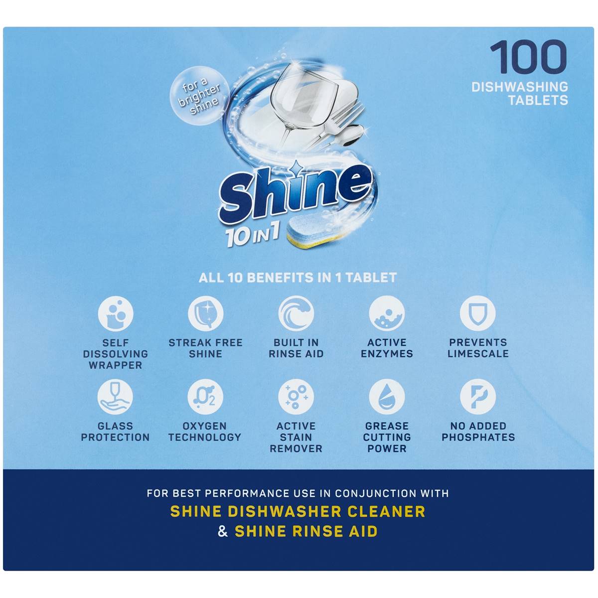Shine 10-in-1 Dishwasher Tabs 100 Pack | Woolworths