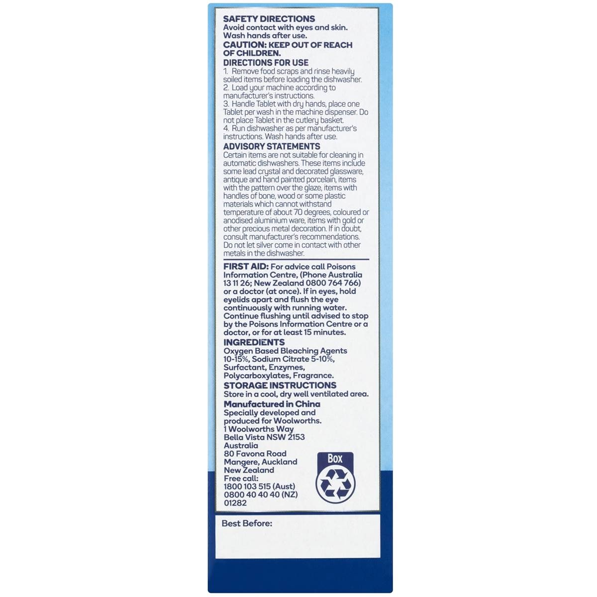 Shine Dishwasher Tablets 10-in-1 30 Pack | Woolworths