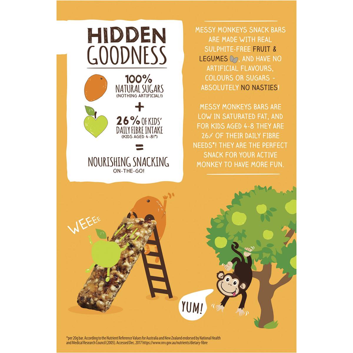 Messy Monkeys Fruit Bars Mango Apple 160g | Woolworths