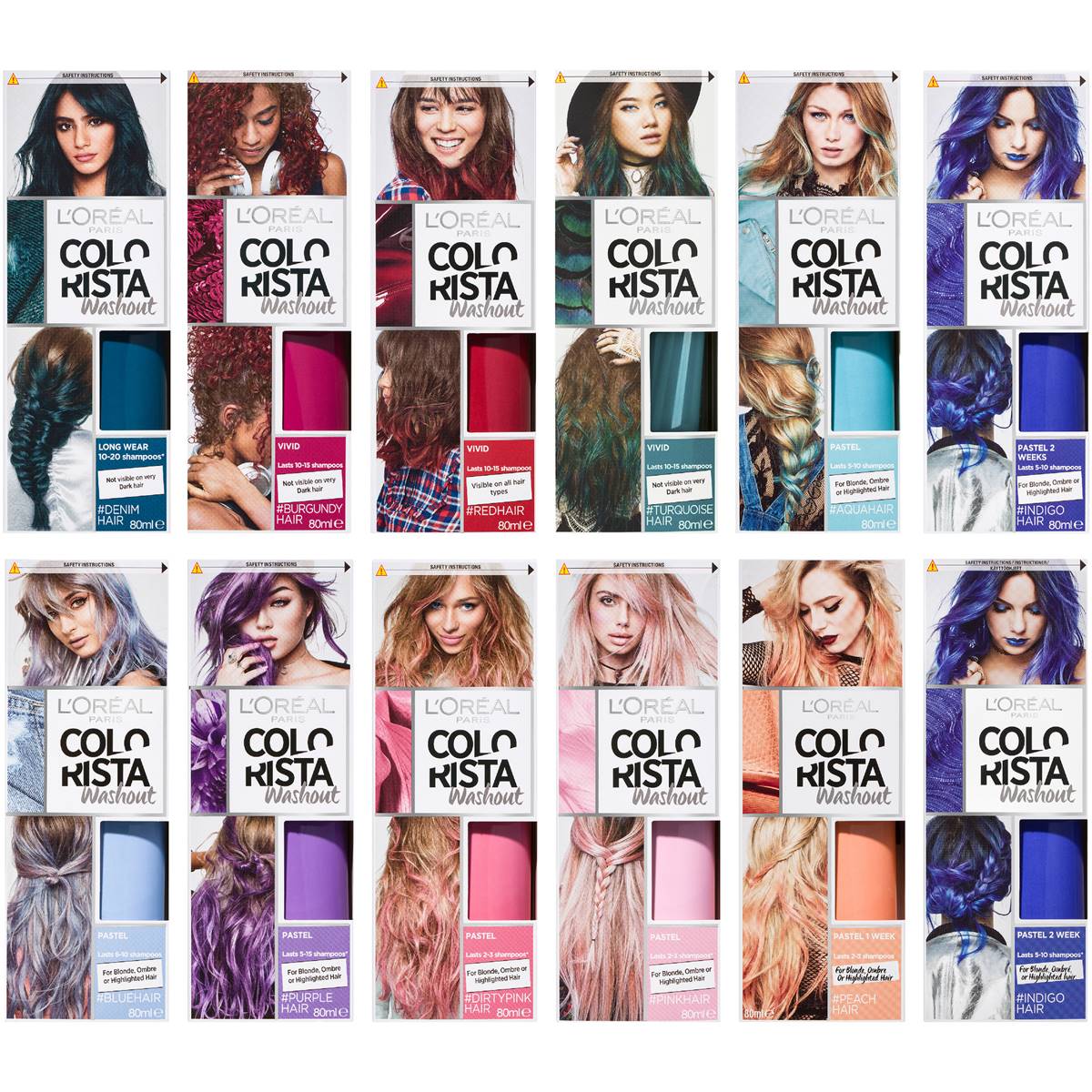 L'oreal Paris Colorista Washout Burgundy Hair Each | Woolworths