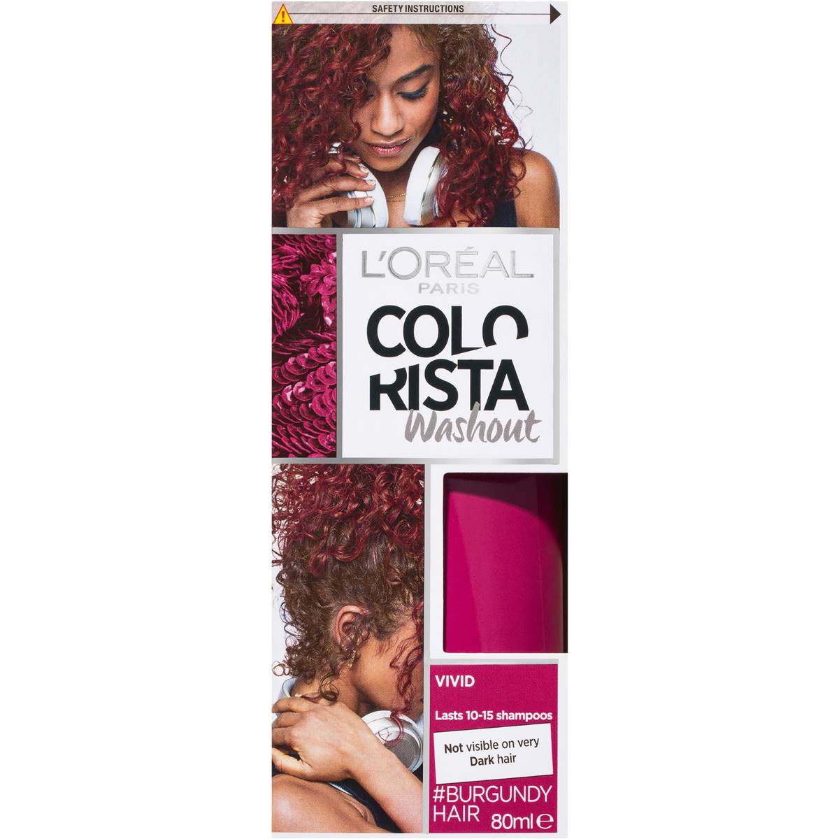 L'oreal Paris Colorista Washout Burgundy Hair Each | Woolworths