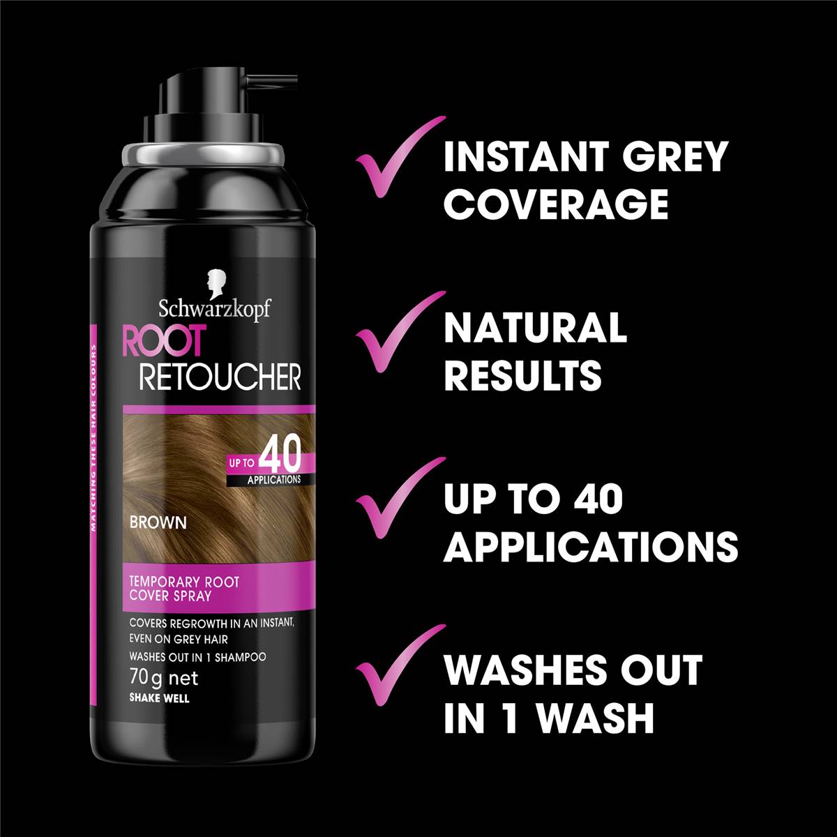 Schwarzkopf Root Retoucher Brown 70g | Woolworths