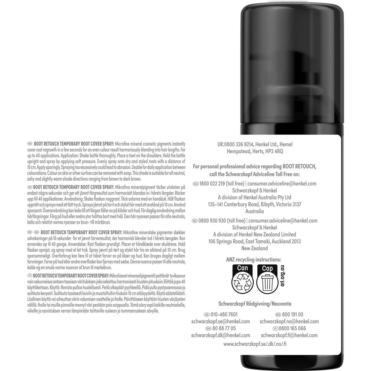 Schwarzkopf Root Retoucher Dark Brown 70g | Woolworths