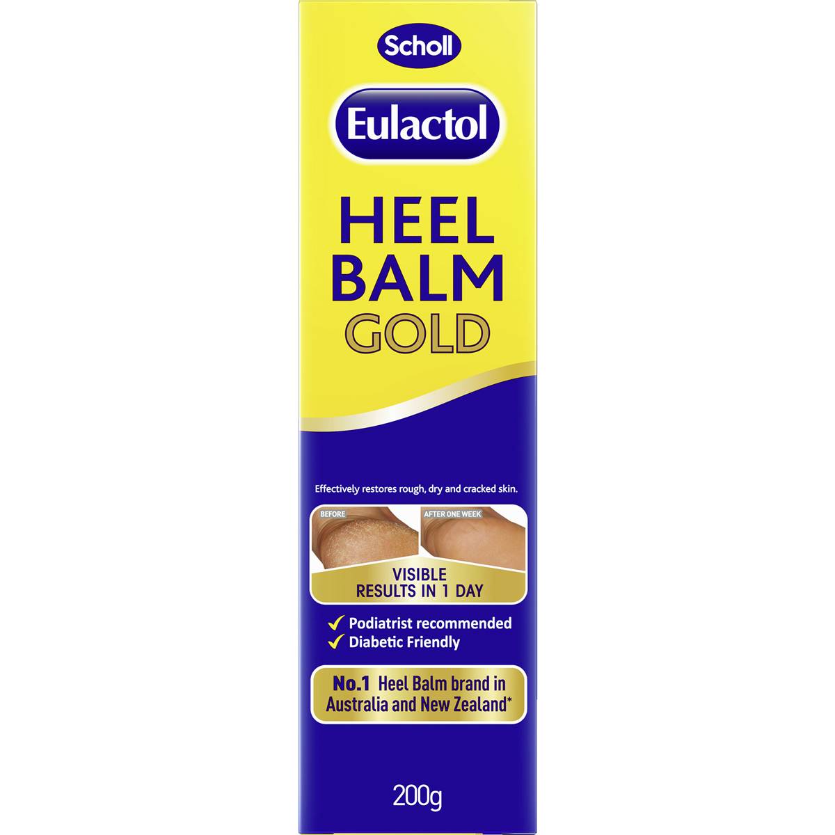 Scholl Eulactol Heel Balm Gold 200ml | Woolworths
